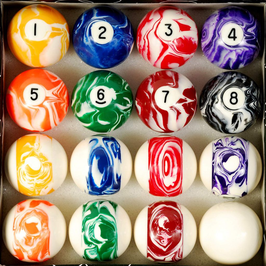 Marble Swirl Pool Balls - THE BILLIARDS GUY
